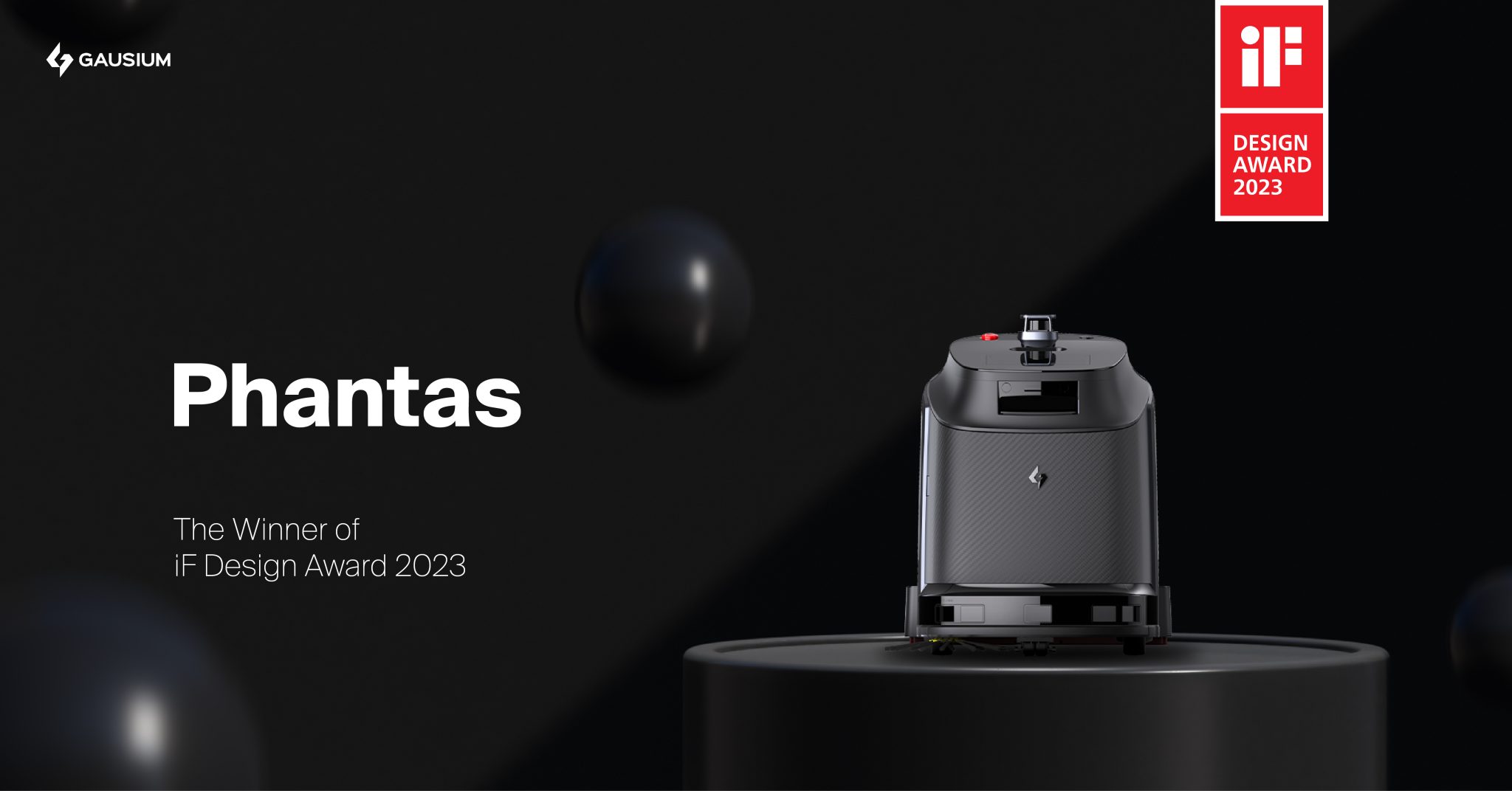 GausiumのPhantas 、iFデザインアワード2023を受賞しました。Gausium